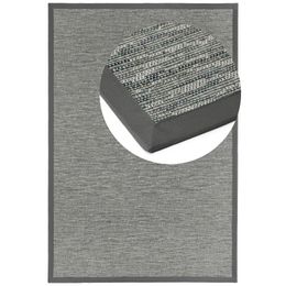 Dekowe Teppich &raquo;Basic S2 Multi&laquo; rechteckig 10 mm H&ouml;he meliert, Sisaloptik, mit Bord&uuml;re, In- und Outdoor geeignet silber Kunstfaser B : 80cm 1 Stk., 10mm, L: 
