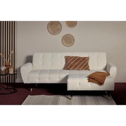 Jahnke 3-Sitzer &raquo;CHILLAX DREAM&laquo; mit Schlaffunktion, Seitentasche, Hocker frei positionierbar, B:213 cm wei&szlig; B/H/T: 213cm x 83cm x 83cm, inkl. frei 