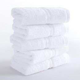 HAMMETEX Gaestehandtuecher &raquo;5er Set, 30x50 cm, weich & saugstark, 100% Baumwolle&laquo; mit Bord&uuml;re, einfarbig, Schlaufe, 100% Baumwolle Frottee wei&szlig; 