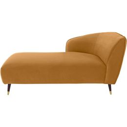 Home Affaire Recamiere &raquo;Oradea&laquo; mit eleganter Steppung auf R&uuml;ckseite der R&uuml;ckenlehne gold Samtoptik (100% Polyester) B/H/T: 160cm x 78cm x 91cm, 