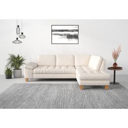 Sit & More sit&more Ecksofa &raquo;Westham L-Form&laquo; mit Ottomane, mit oder ohne Schlaffunktion, Bettkasten, Verstellung beige 100% Polyester B/H/T: 261cm x 88cm x 179cm