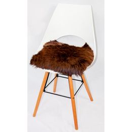 Heitmann Felle Stuhlkissen &raquo;Lamm, Sitzauflage eckig&laquo; 44x44 cm, echtes Lammfell, waschbar, auch als 2er oder 4er Set braun Lammfell B/L: 44cm x 44cm, 4 Stk.