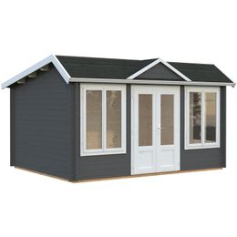 Palmako Gartenhaus &raquo;Claudia Pent&laquo; verschiedene Farben grau Massivholz Fu&szlig;boden im Gartenhaus, ohne Dacheindeckung