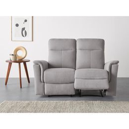 OTTO home 2-Sitzer &raquo;Southbrook&laquo; mit manueller und elektrischer Relaxfunktion grau Webstoff 95% Polyester 5% Nylon B/H/T: 144cm x 99cm x 92cm, Webstoff