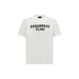 Dsquared2 Dsquared&sup2; Wei&szlig;es Baumwoll-T-Shirt