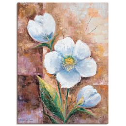 Artland Leinwandbild &raquo;Es ist ein Traum&laquo; Blumen 1 Stk. tlg. auf Holzrahmen gespannt wei&szlig; Leinwand B/H/T: 30cm x 40cm, Leinwandbild Blumen Hochformat, 1 Stk.