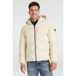 BOSS Orange Herren BOSS Orange Steppjacke &raquo;Obark&laquo; mit Kapuze mit integriertem Stehkragen beige 56