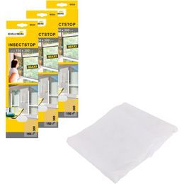 Schellenberg Fliegengitter-Gewebe &raquo;Maxi f&uuml;r gro&szlig;e Fenster&laquo; Packung, 3 Stk. tlg. Insektenschutz und M&uuml;ckenschutz, 150 x 300 cm, anthrazit und wei&szlig; wei&szlig;