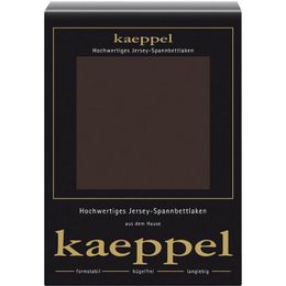Kaeppel Spannbettlaken &raquo;Single Jersey Mako Elasthan&laquo; aus 97% Baumwolle und 3% Elasthan braun Jersey-Elasthan, Obermaterial: 97% Baumwolle, 3% Elasthan B/L: 