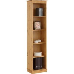 OTTO home B&uuml;cherregal &raquo;Indra&laquo; aus massiver Kiefer, in verscheidenen H&ouml;hen, mit FSC beige Massivholz B/H/T: 46cm x 186cm x 32cm, 5 Stk. offene F&auml;cher