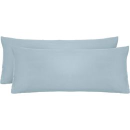 Biberna Kissenbezug &raquo;Michi Feinjersey mit Rei&szlig;verschluss&laquo; verschiedene Gr&ouml;&szlig;en, Feinjersey Kissenh&uuml;lle aus 100% Baumwolle blau Feinjersey, Obermaterial: 100% 