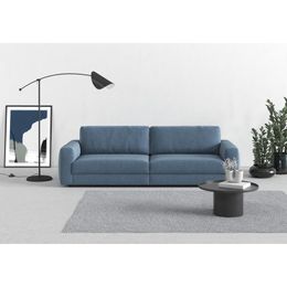 Trendmanufaktur Big-Sofa &raquo;Bourbon Mega, bequem, viel Platz, Breite 264cm,&laquo; extra tiefe Sitzfl&auml;che, wahlweise mit Sitztiefenverstellung bestellbar blau