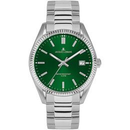 Jacques Lemans Herren Quarzuhr &raquo;Derby&laquo; Armbanduhr,Herrenuhr,Damenuhr,Edelstahlarmband,bis 10 bar wasserd. silber Einheitsgr&ouml;&szlig;e