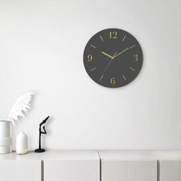 OTTO home Wanduhr &raquo;Aurum&laquo; wahlweise mit Quarz- oder Funkuhrwerk, lautlos ohne Tickger&auml;usche grau B/H/T: 30cm x 30cm x 1,8cm, Funkuhr