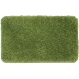G&ouml;zze Badematte &raquo;&raquo;DELUXE&laquo;&laquo; rutschhemmend beschichtet fu&szlig;bodenheizungsgeeignet mit extra hohem Flor gr&uuml;n Polyester rechteckig (60cm x 100cm ), 1 Stk.