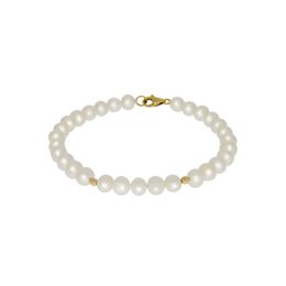 Firetti Damen Perlenarmband &raquo;Schmuck Geschenk Gold 585 Armschmuck Armkette Perle&laquo; mit S&uuml;&szlig;wasserzuchtperle gold 20cm, Gelbgold 585 Perlen