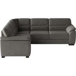 Sit & More sit&more Ecksofa &raquo;Montego L-Form, B: 255 cm&laquo; wahlweise mit Schlaffunktion und Schubkasten grau 100% Polyester B/H/T: 255cm x 88cm x 225cm, Luxus-
