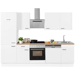 Optifit K&uuml;chenzeile &raquo;Elga&laquo; Premium-K&uuml;che mit Soft-Close-Funktion, Vollauszug, Breite 280 cm wei&szlig; B/H/T: 280cm x 60cm