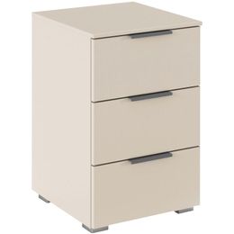 OTTO home Nachtkommode &raquo;Nachttisch Nachtkonsole AGORDO in Dekor- oder Hochglanzfront&laquo; in zwei Griff-Farben, Breite 40 cm, mit 3 ger&auml;umigen Schubladen 