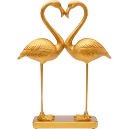 KARE Dekofigur &raquo;Flamingo Love Gold 39cm&laquo; Polyresin B/H/T: 29cm x 39cm x 8cm