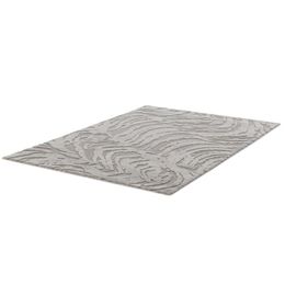 PRIMAflor-Ideen in Textil Teppich &raquo;COSMO Waves, Made in Belgium&laquo; rechteckig 14 mm H&ouml;he modernes Design, Hoch-Tief Effekt, weicher Flor grau Polyester,