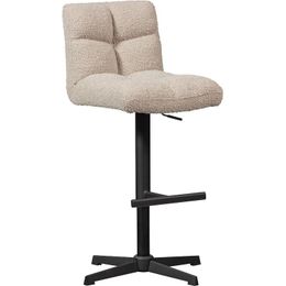 Woood Barhocker &raquo;Vinny mit Boucl&eacute;-Bezug h&ouml;henverstellbar, B 44 x T 58 x H 114 cm&laquo; Set, 2 Stk. tlg. Sitzh&ouml;he von 60 bis 80 cm, Tragkraft 100 kg, 