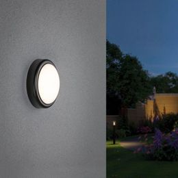 Paulmann LED Au&szlig;en-Wandleuchte &raquo;IP44 180mm 3000K 15W 1050 lm 230V Grau Kunststoff&laquo; 1 Stk. Warmwei&szlig; Pendellampe, Vintage Pendelleuchte im Retro Look, &Oslash; 18 cm 