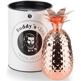 Becher &raquo;Pineapple&laquo; 500 ml rosa Edelstahl &Oslash; 9cm x 19cm, 500ml, 1 Stk.