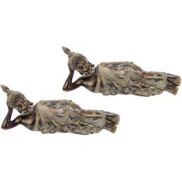 I.GE.A. Buddhafigur &raquo;Polyresin&laquo; 2er Set braun Polyresin B/H/T: 27cm x 10cm