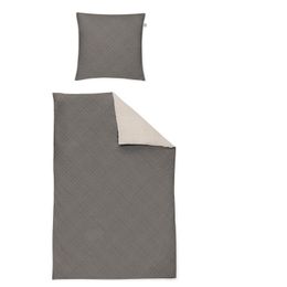 Irisette Wendebettw&auml;sche &raquo;Alpaka-K 8414&laquo; 2 Stk. wohlig warm und kuschelig beige Flanell, Obermaterial: 100% Baumwolle B/L: 155cm x 200cm, 1 Stk., 1 Stk., 