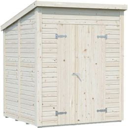 Palmako Ger&auml;tehaus &raquo;Leif&laquo; natur beige Massivholz Einheitsgr&ouml;&szlig;e