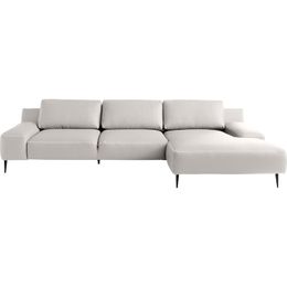 designwerk Ecksofa &raquo;Forma L-Form, zeitloses Designsofa mit aktuellem Fu&szlig;&laquo; in hochwertiger Verarbeitung & tollem Sitzkomfort wei&szlig; Leder;Struktur 98% 