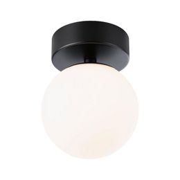 Paulmann LED Deckenleuchte &raquo;Selection Bathroom Gove IP44 3000K 5W Satin, Glas/Metall&laquo; 1 Stk. Warmwei&szlig; schwarz 1, &Oslash; 12cm H: 16cm, 1 Stk.