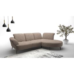 Sit & More sit&more Ecksofa &raquo;Dance, L-Form, inkl. Sitztiefenverstellung&laquo; inkl. Click&Seat, optional mit Kopfteilverstellung braun 100% Polyester B/H/T: 313cm x 