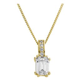 Firetti Damen Kettenanh&auml;nger &raquo;Schmuck Geschenk Gold 333 Halsschmuck Anh&auml;nger Baguette Lab Grown&laquo; mit Brillanten 0,94 VS = sehr kleine Einschl&uuml;sse, 
