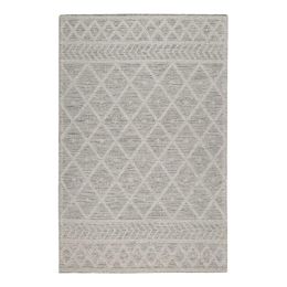 Esprit Teppich &raquo;Lia&laquo; rechteckig 8 mm H&ouml;he Wollteppich, handgewebt, nat&uuml;rlich, modern, geometrisch grau Schurwolle B : 80cm 1 Stk., 8mm, L: 150cm