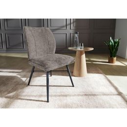 Jockenh&ouml;fer 4-Fu&szlig;stuhl &raquo;Bennett&laquo; (Set) 2 Stk.4-Fuss Stuhl, bis zu 200 kg belastbar, Taschenfederkern braun B/H/T: 56cm x 97cm x 73cm, 2 Stk., Chenille