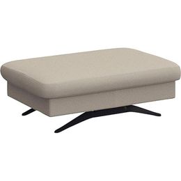 FLEXLUX Pouf &raquo;Glow Sitzhocker, Polsterhocker&laquo; Hocker mit Stauraum, Fu&szlig; schwarz wei&szlig; Leder B/H/T: 95cm x 81cm x 65cm, Echtleder