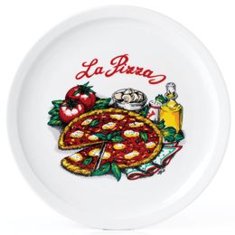 Van Well Pizzateller &raquo;Napoli&laquo; Teller Set, Porzellan, sp&uuml;lmaschinen- und mikrowellengeeignet, &Oslash; 30 cm bunt Porzellan 30cm