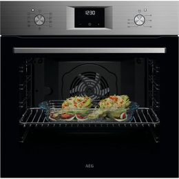 AEG Backofen 6000 &raquo;OU5AB20ZSM 949496394&laquo; mit Aqua-Reinigungsfunktion Hei&szlig;luft: Gleichm&auml;&szlig;iges Garen auf 3 Ebenen: ideal f&uuml;r Mehrblech‐Backen schwarz 