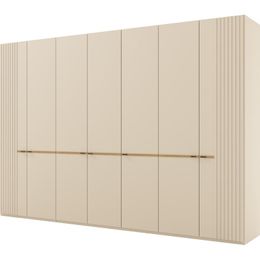 Musterring Kleiderschrank &raquo;Isabelle&laquo; Lamellen in Korpusfarbe, Griffe in schwarz, versch. Gr&ouml;&szlig;en und Farben beige Hartfaserplatte, Holzwerkstoff Champagner-Dekor,
