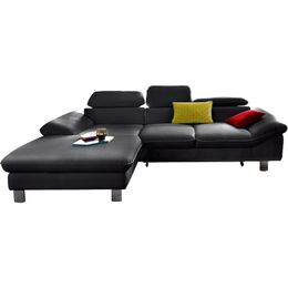 COTTA Ecksofa &raquo;Driver L-Form, B: 268 cm&laquo; Kopfteilverstellung, optional Schlaffunktion & Bettkasten LEDER BEEFY (ein abgedecktes Spalt-Rindsleder) im 