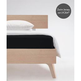 Fleuresse Spannbettlaken &raquo;Comfort&laquo; langlebig & b&uuml;gelfrei,Perfekte Passform durch POWER-STRETCH schwarz Jersey-Elasthan, Obermaterial: 96% Baumwolle, 4
