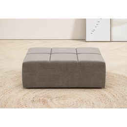 Home Affaire Polsterhocker &raquo;B/H/T: 107 x 39 x 107&laquo; passend zur "Ancona"-Polsterserie, auch in Cord + Easy Care silber B/H/T: 107cm x 39cm x 71cm, 