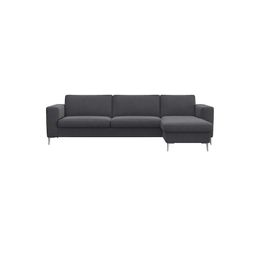 FLEXLUX Ecksofa &raquo;Fiore, super Sitzkomfort durch Kaltschaum im Sitz, L-Form&laquo; breite Armlehnen, F&uuml;&szlig;e Alu grau 100% Polyester B/H/T: 262cm x 85cm x 92cm,