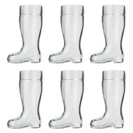 ich-zapfe Biergl&auml;ser, Bierstiefel 6er Set - 1 Liter