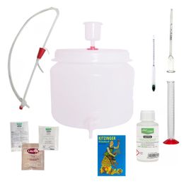 ich-zapfe Wein selber machen, Wein starterset, Weinbrauset, Weinherstellung starterset - mit Kunststofffass 30L, gross