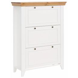 OTTO home Schuhschrank &raquo;Skandinavia&laquo; in 2 Gr&ouml;&szlig;en wei&szlig; B/H/T: 100cm x 133cm x 38cm, Mit 3 Klappen