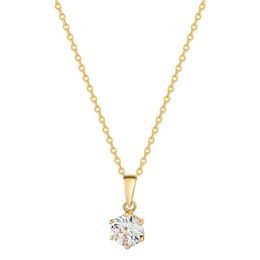 Firetti Damen Kette mit Anh&auml;nger &raquo;Schmuck Geschenk Silber 925 Halsschmuck Halskette Ankerkette Solit&auml;r&laquo; mit Zirkonia (synth.) Silber 925 (