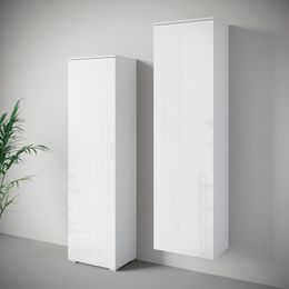OTTO home Schuhschrank &raquo;Paris, stehend oder h&auml;ngend montierbar, T&uuml;ranschlag wechselbar&laquo; moderne Garderobenschrank H&ouml;he 180cm, 6 ger&auml;umiger F&auml;cher wei&szlig;
